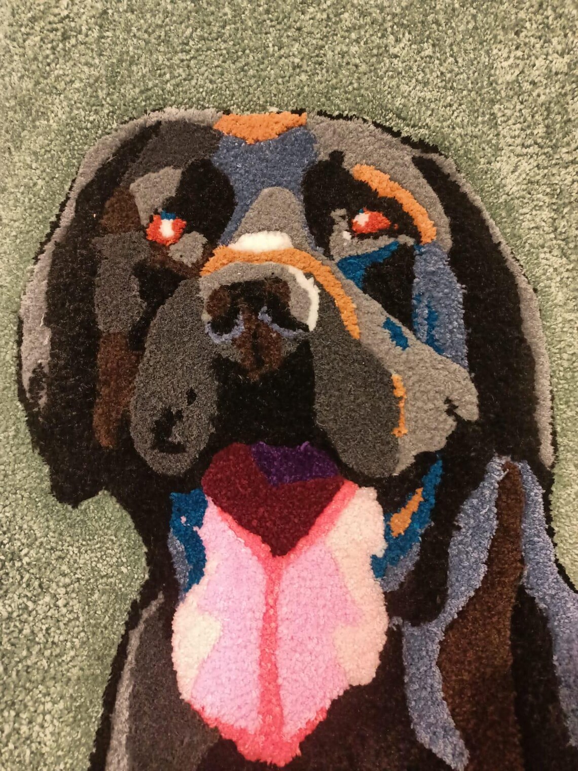 Custom Dog Portrait Rug - Handmade Tufting Wall Art or Accent Rug - Etsy