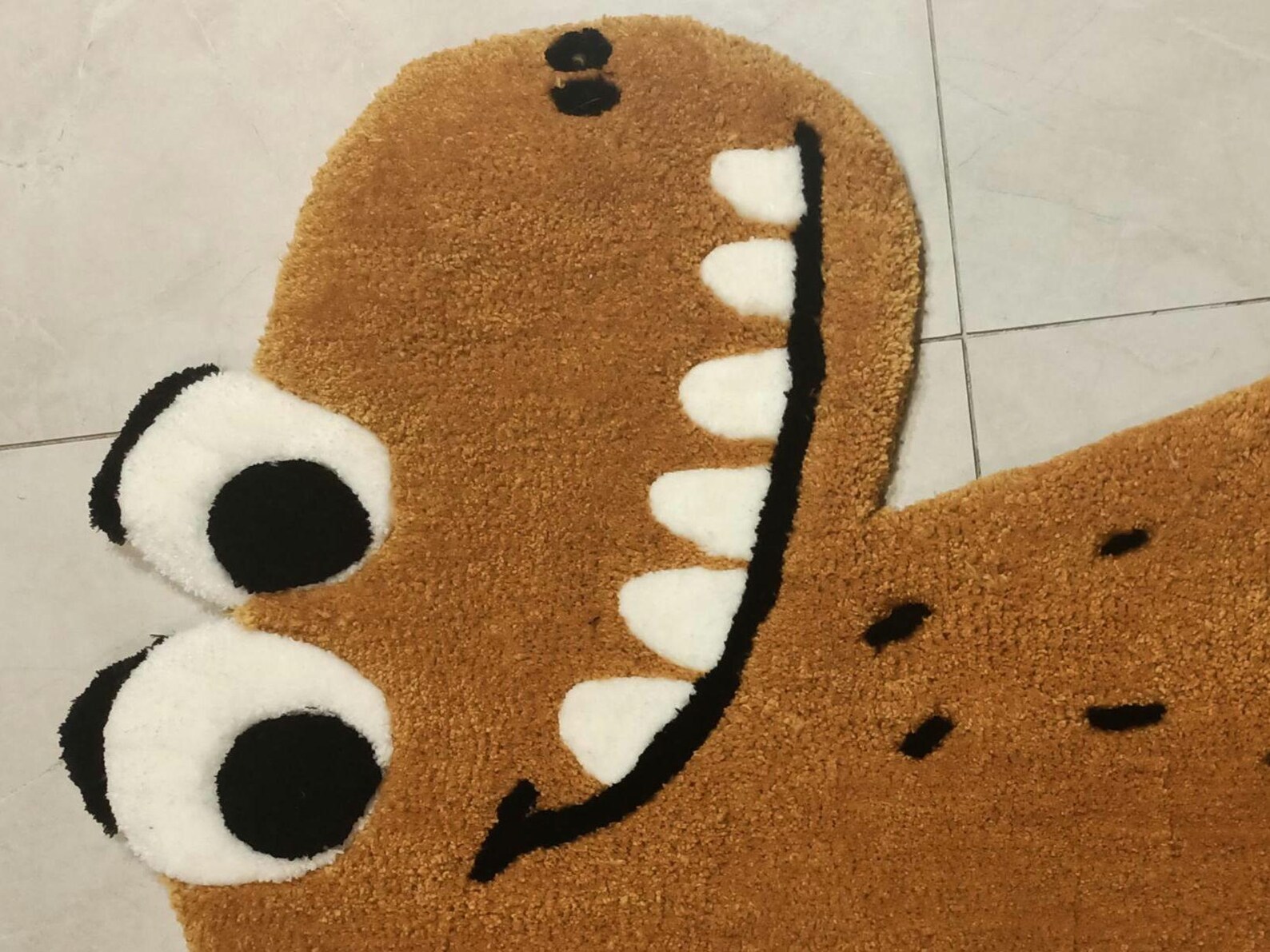 Handmade Tufted Dinosaur Rug - Playful and Unique Decor for Kids' Rooms ...