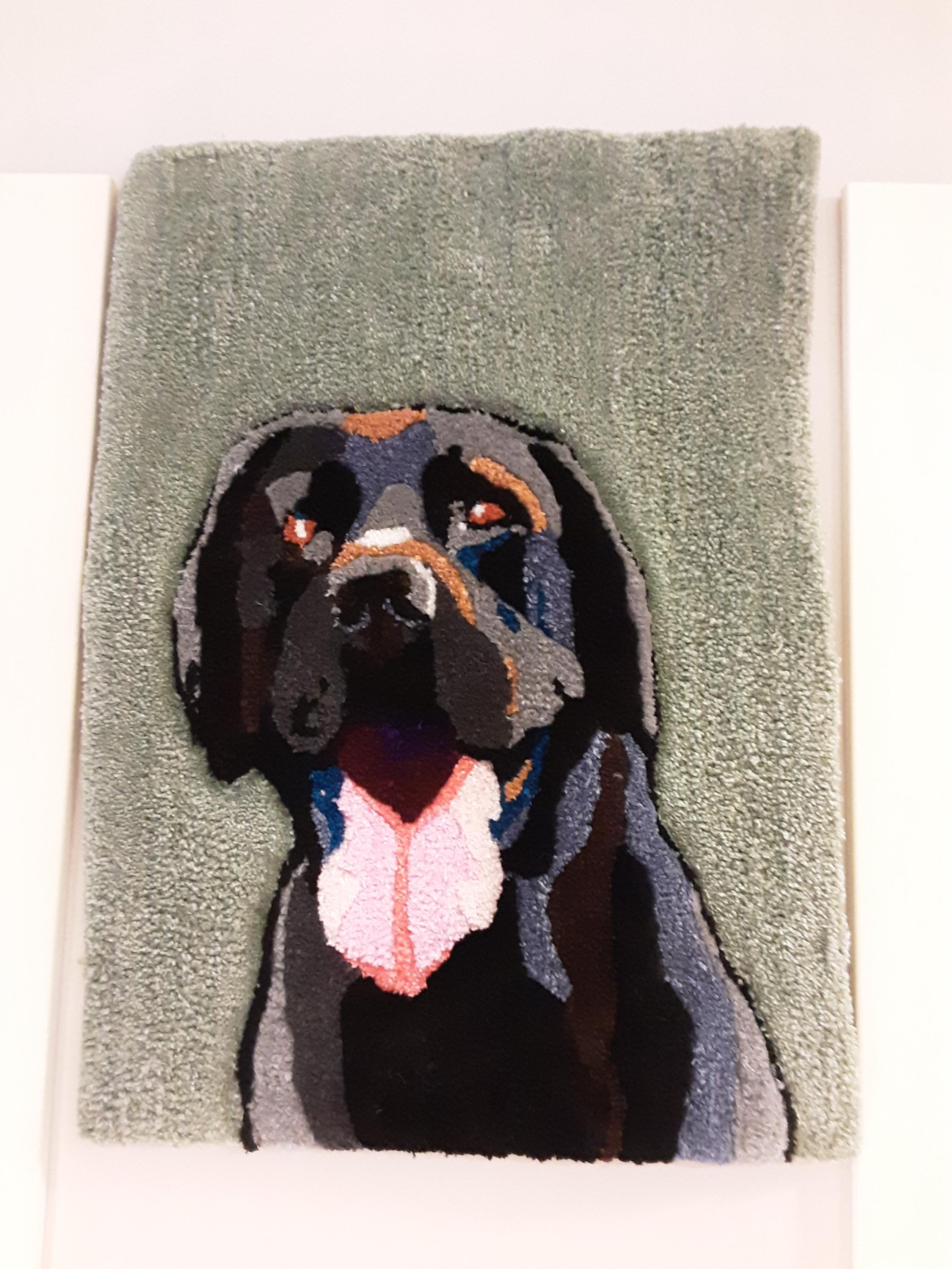 Custom Dog Portrait Rug - Handmade Tufting Wall Art or Accent Rug - Etsy