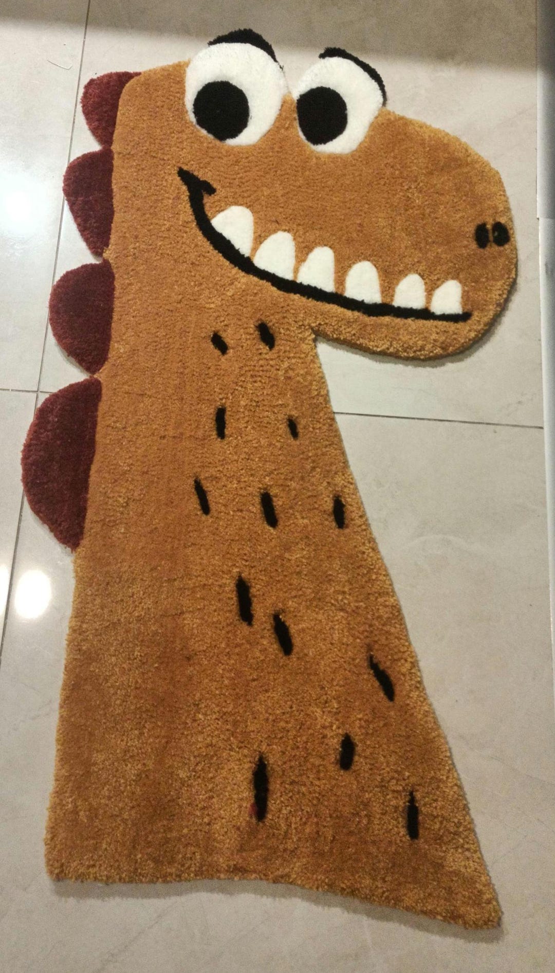 Handmade Tufted Dinosaur Rug - Playful and Unique Decor for Kids' Rooms ...