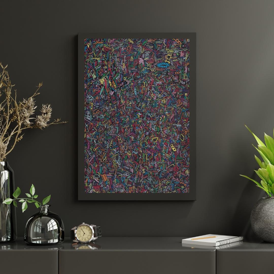 A3 Colorful Art Print Poster Pattern Abstract Art for Artlover Gift for ...