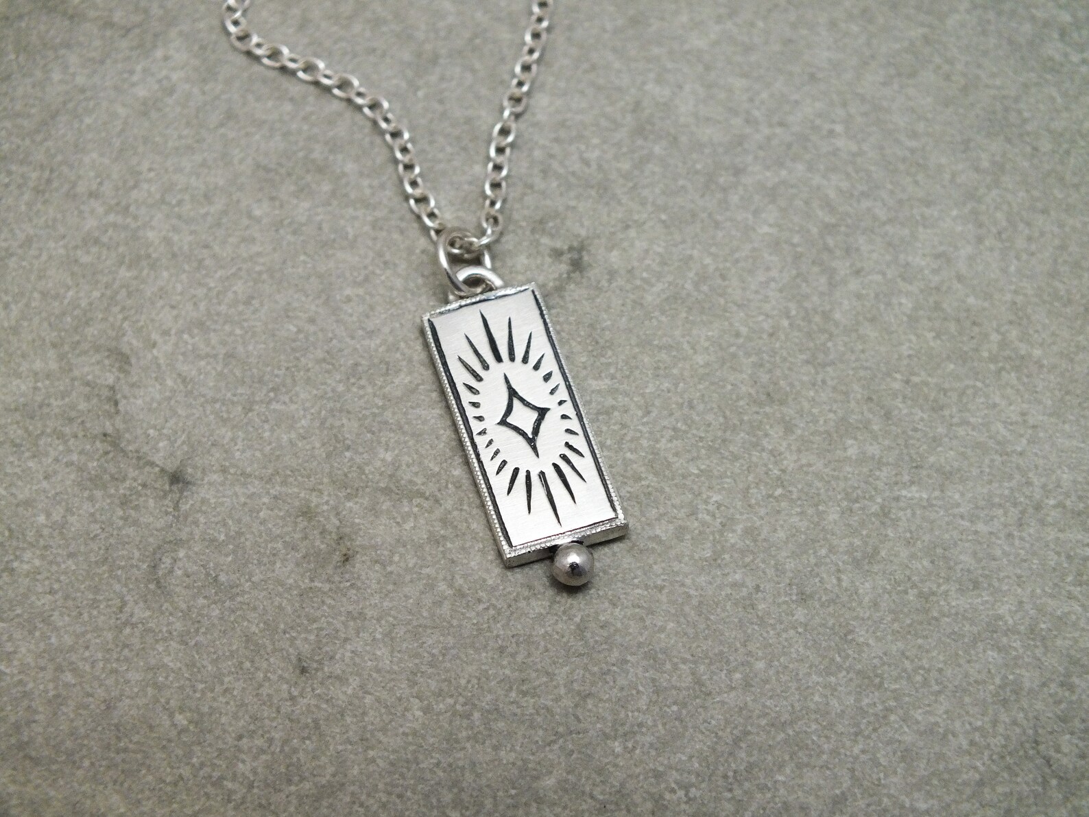 Lux Necklace Sterling Silver Silver Medallion Necklace - Etsy
