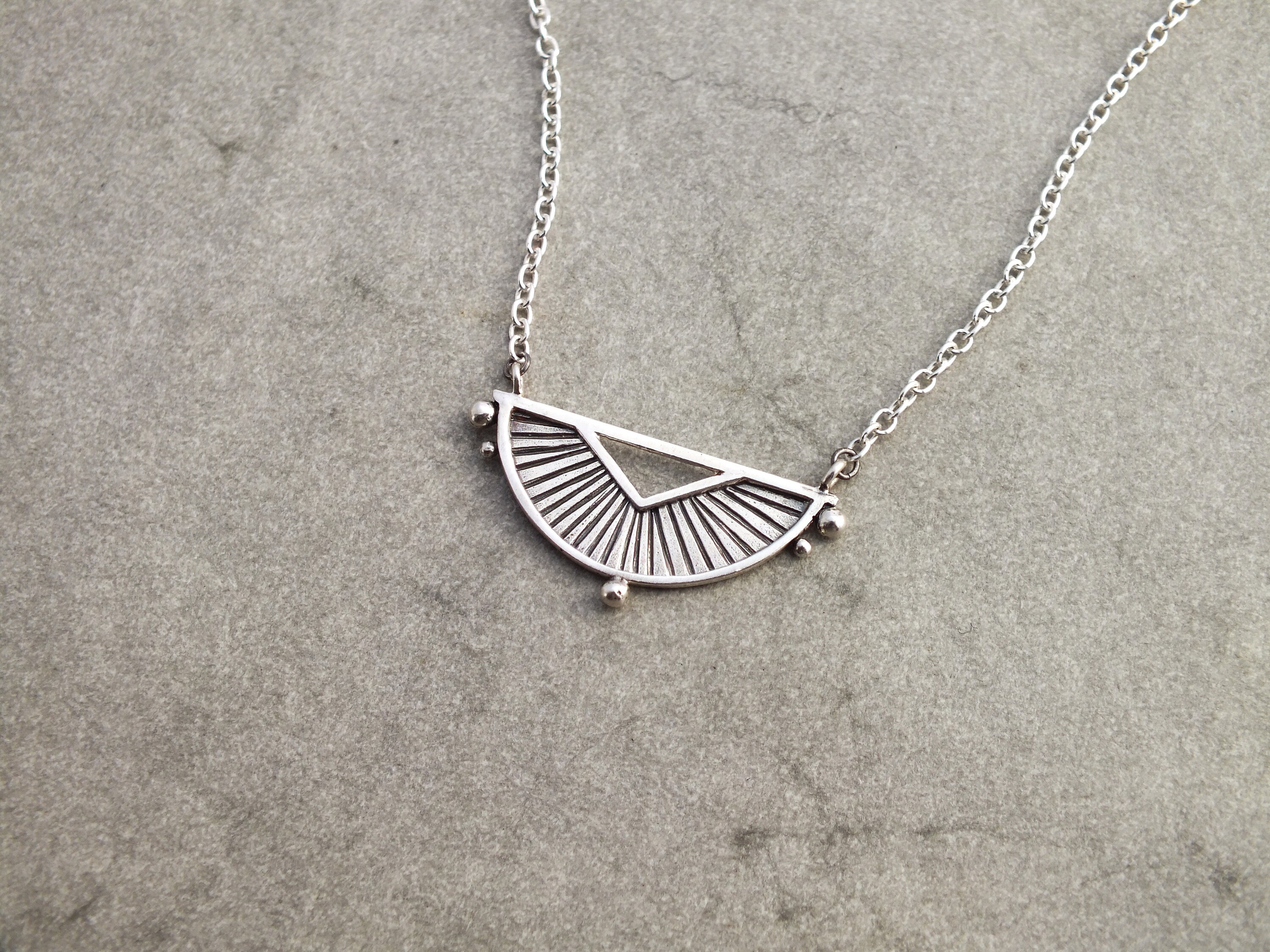 Eos Necklace Sterling Silver Sunrise Pendant Celestial | Etsy