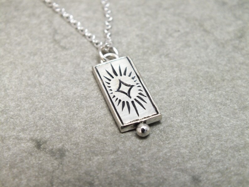Lux Necklace Sterling Silver Silver Medallion Necklace - Etsy