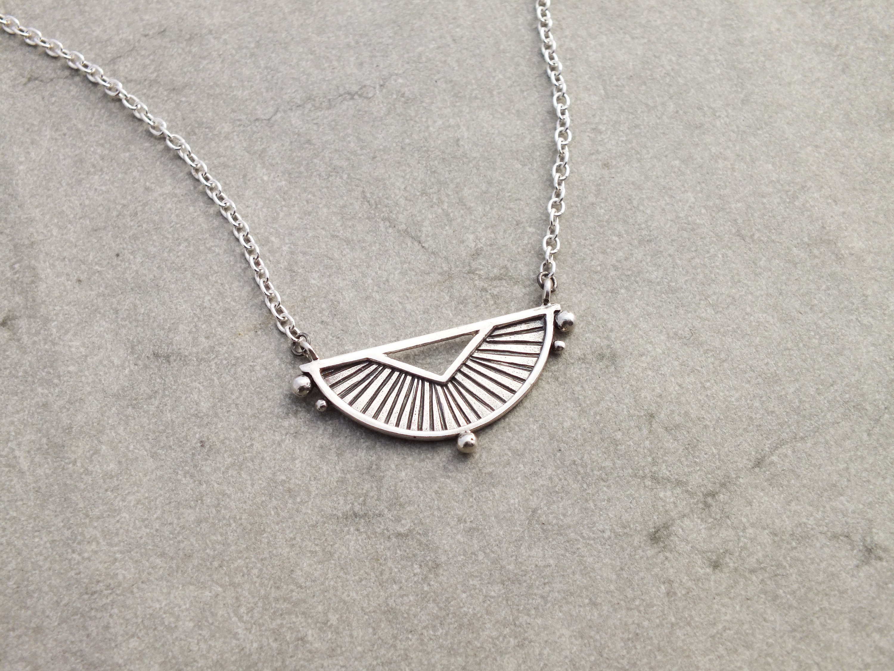 Eos Necklace Sterling Silver Sunrise Pendant Celestial | Etsy