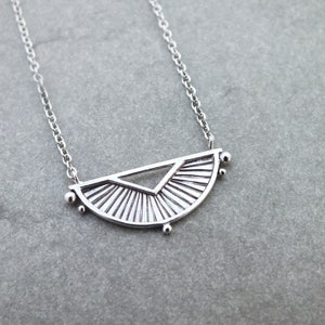 Eos Necklace - Sterling Silver Sunrise Pendant, Celestial Necklace ...