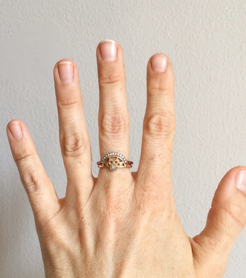 The Victoria Ring 18k Gold Art Deco Diamond Ring | Etsy