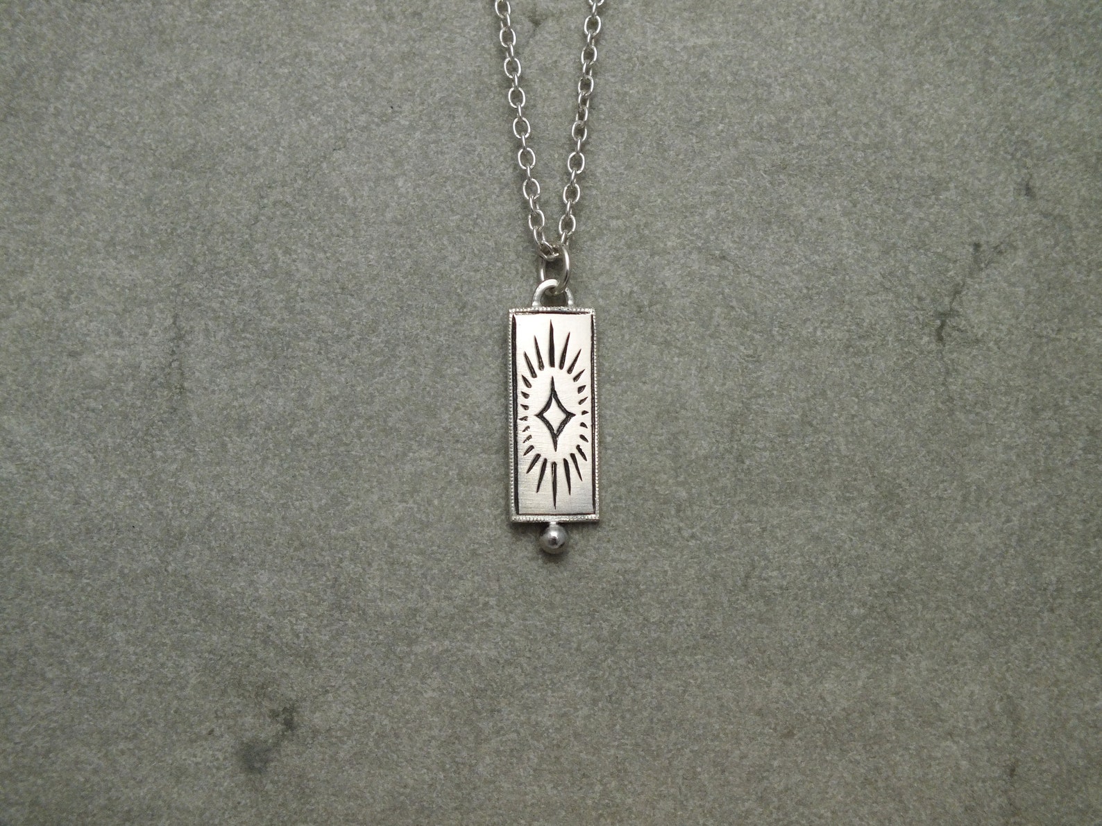 Lux Necklace Sterling Silver Silver Medallion Necklace - Etsy