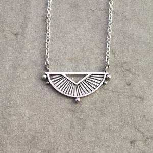 Eos Necklace - Sterling Silver Sunrise Pendant, Celestial Necklace ...