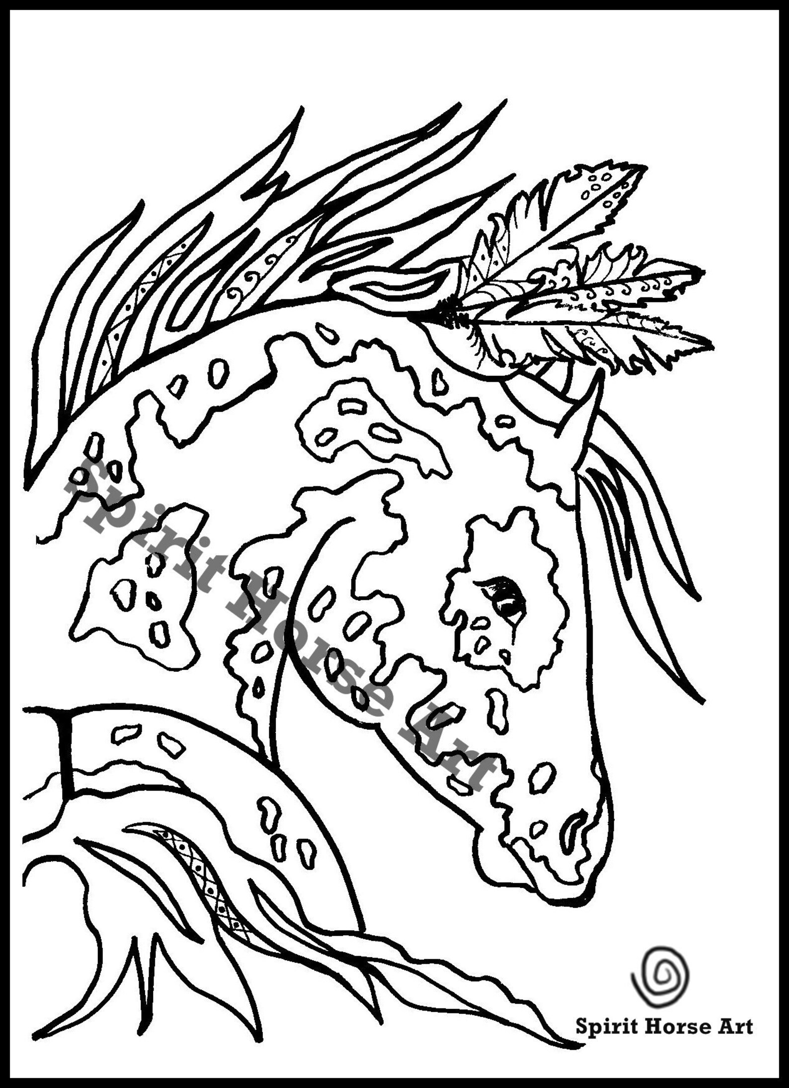 Spirit Horse Coloring Page Paint Pinto, Printable, Print Your Own Page ...