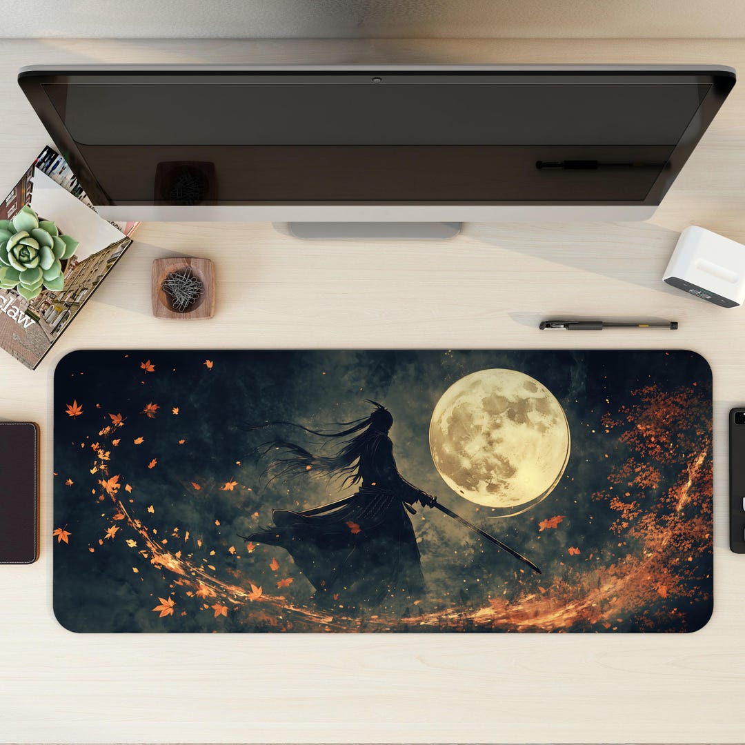 Ronin Samurai Desk Mat | Japanese Warrior Mouse Pad - Large Fantasy ...
