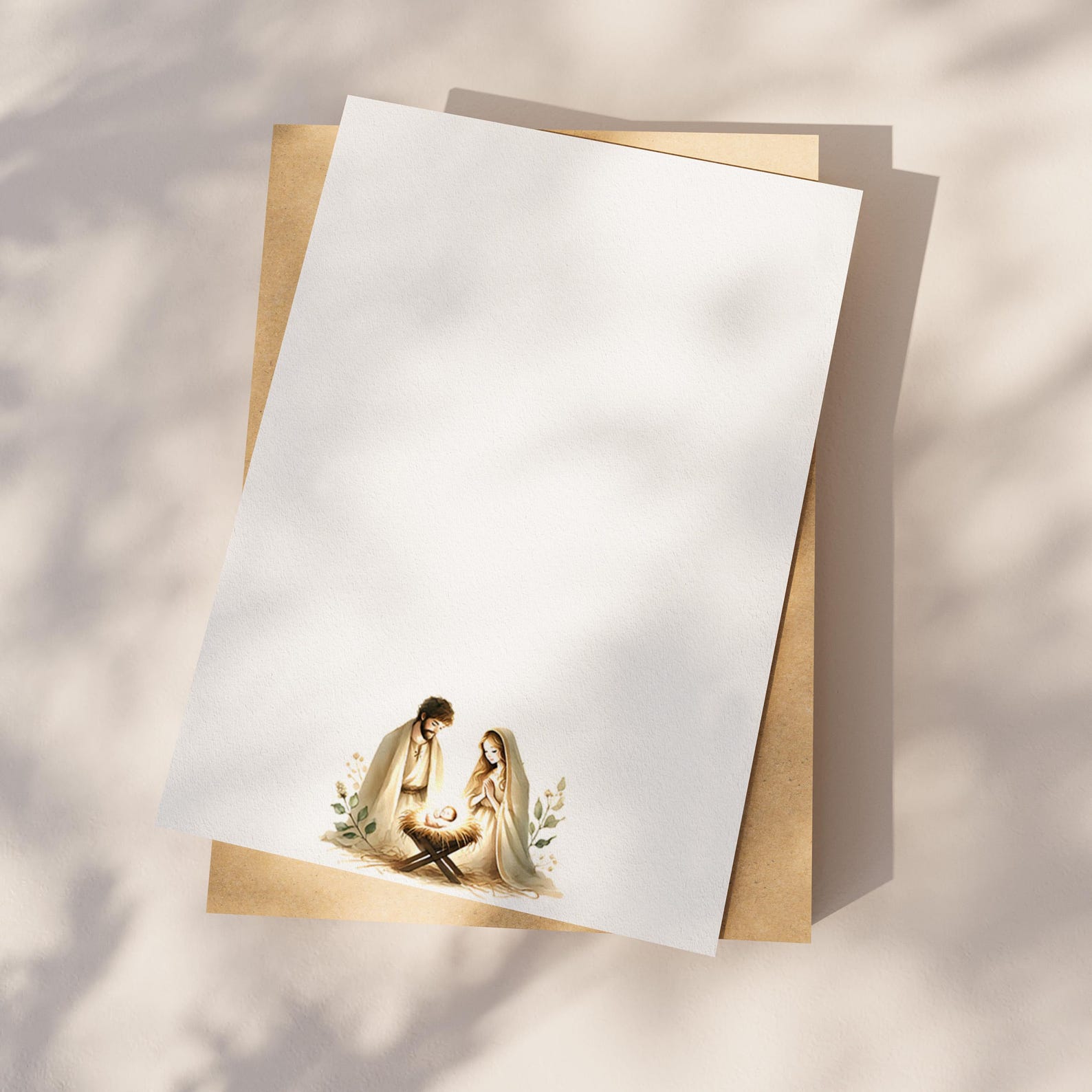 Christian Christmas Stationery - Nativity Christmas Letter Paper ...