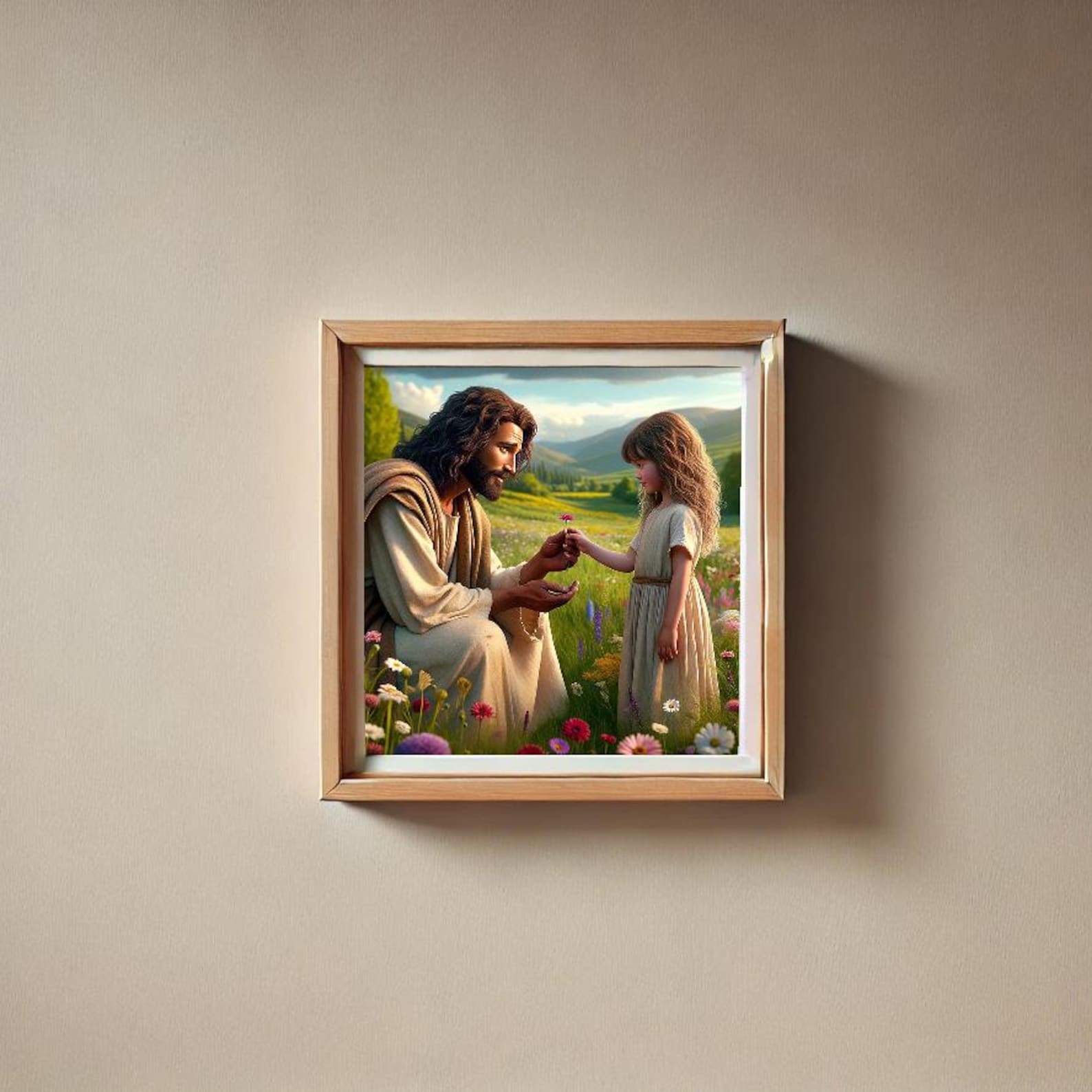 Christian Art: A Flower From Jesus - Heartwarming Christian Art Print ...