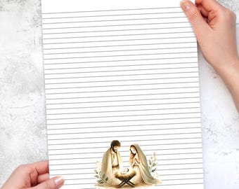 Christian Christmas Stationery - Nativity Christmas Letter Paper ...