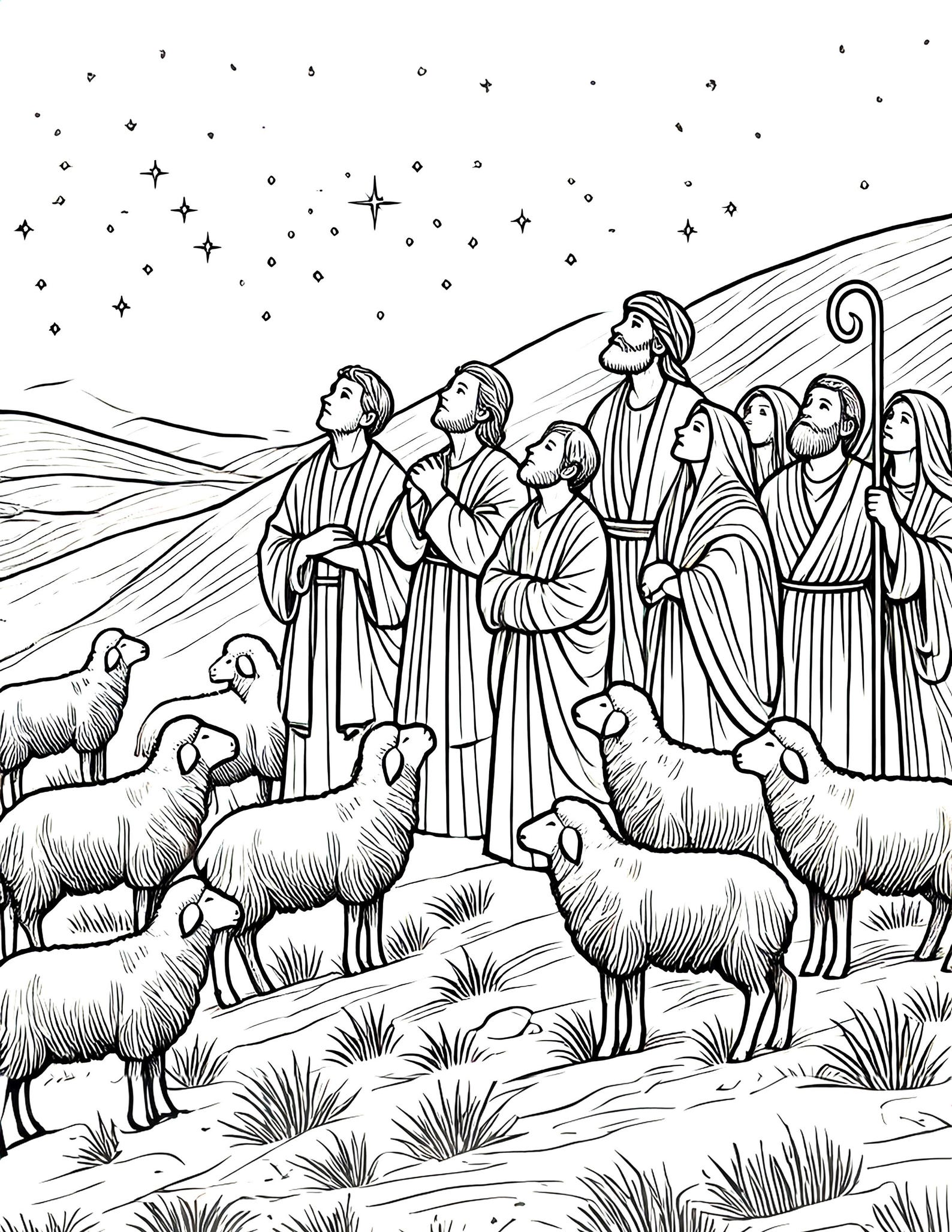 Digital Christmas Nativity Coloring Book – Set 1 of 3 (5 Images ...