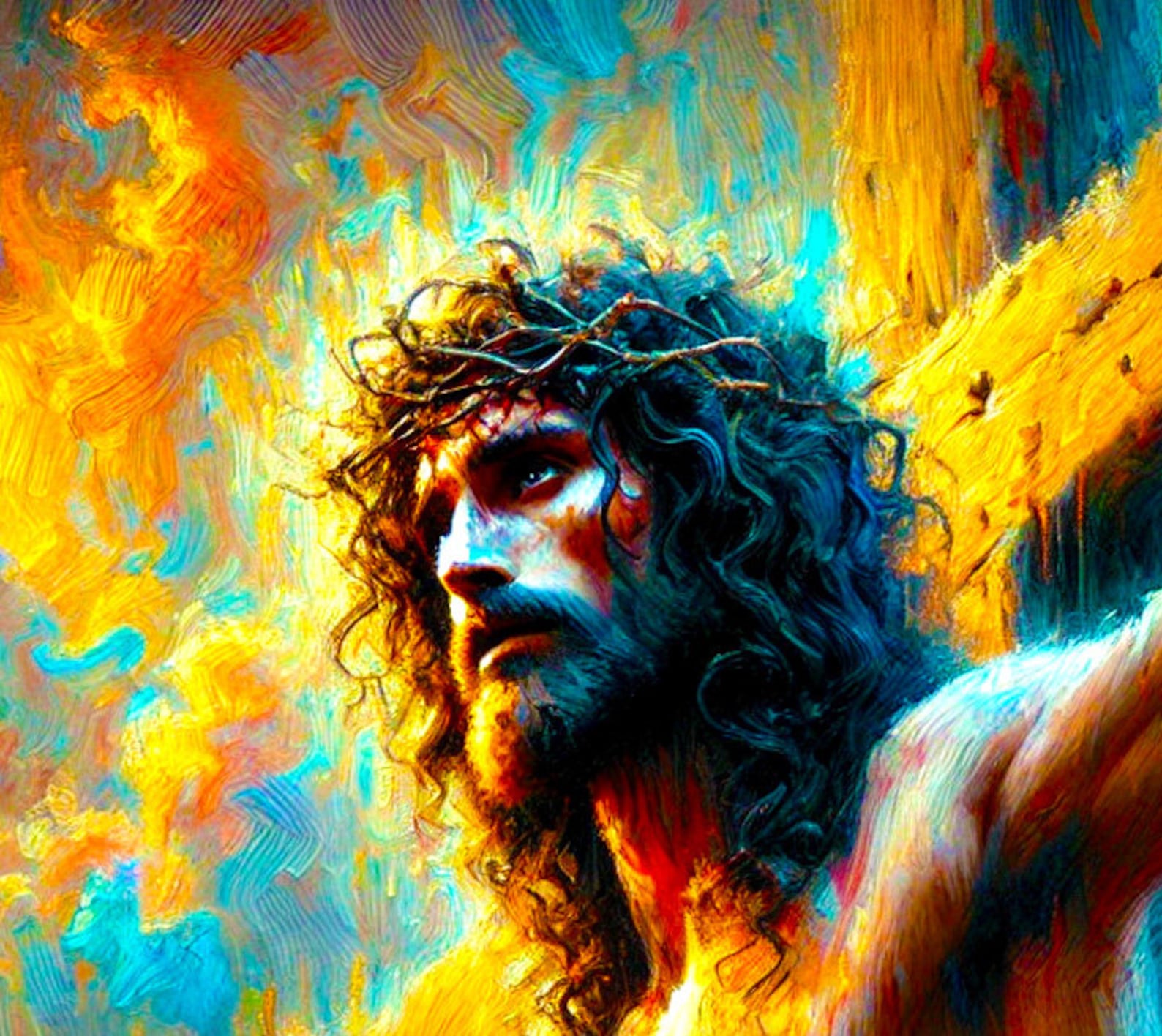 Christian Art: "jesus Christ on the Cross" Christian Easter Art ...