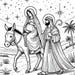 Christian Christmas Coloring Page: Mary and Joseph - Printable 8.5x11 ...