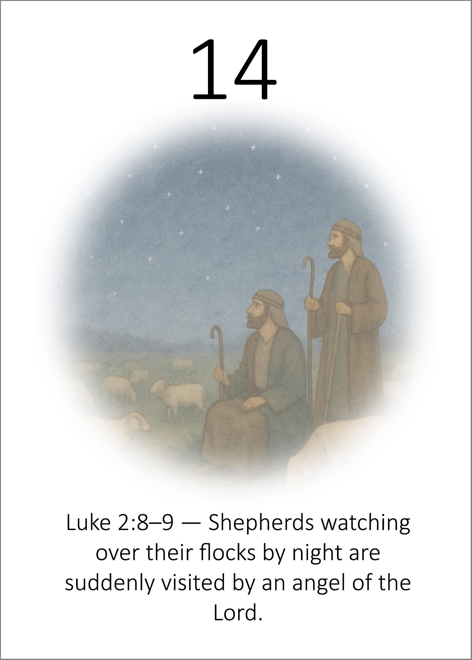 Printable Advent Calendar Cards • 25 Watercolor Christmas Scripture ...