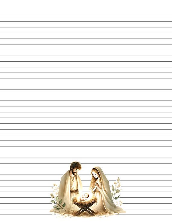 Christian Christmas Stationery Printable