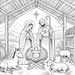 Christian Christmas Coloring Page: Mary Joseph and Jesus - Printable 8 ...