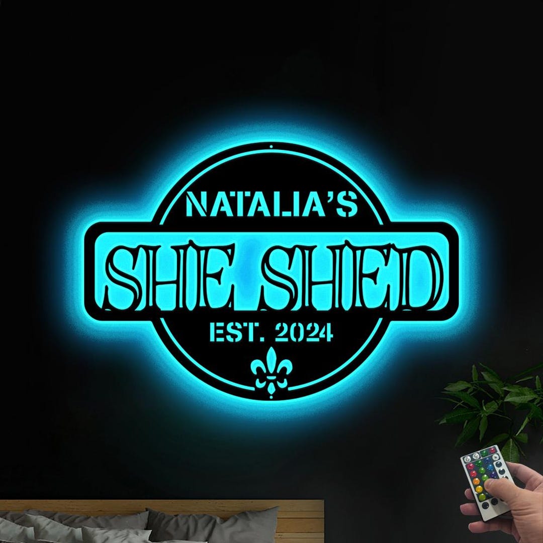 Custom She Shed Metal Sign, Personalized She Shed Decor, Metal She Shed ...