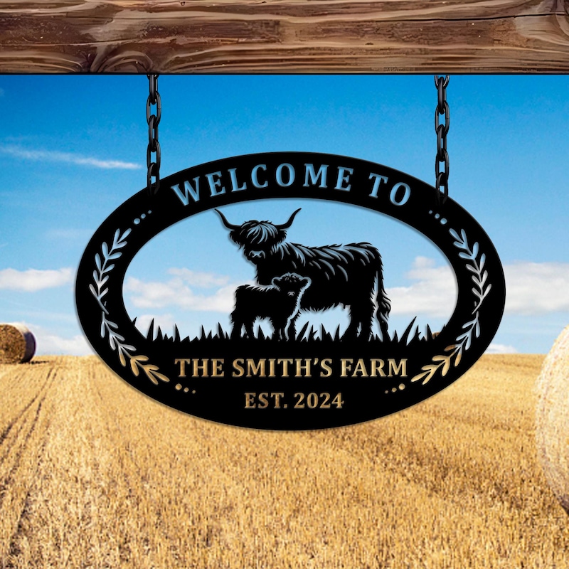 Metal Highland Farm Signs - Etsy Canada