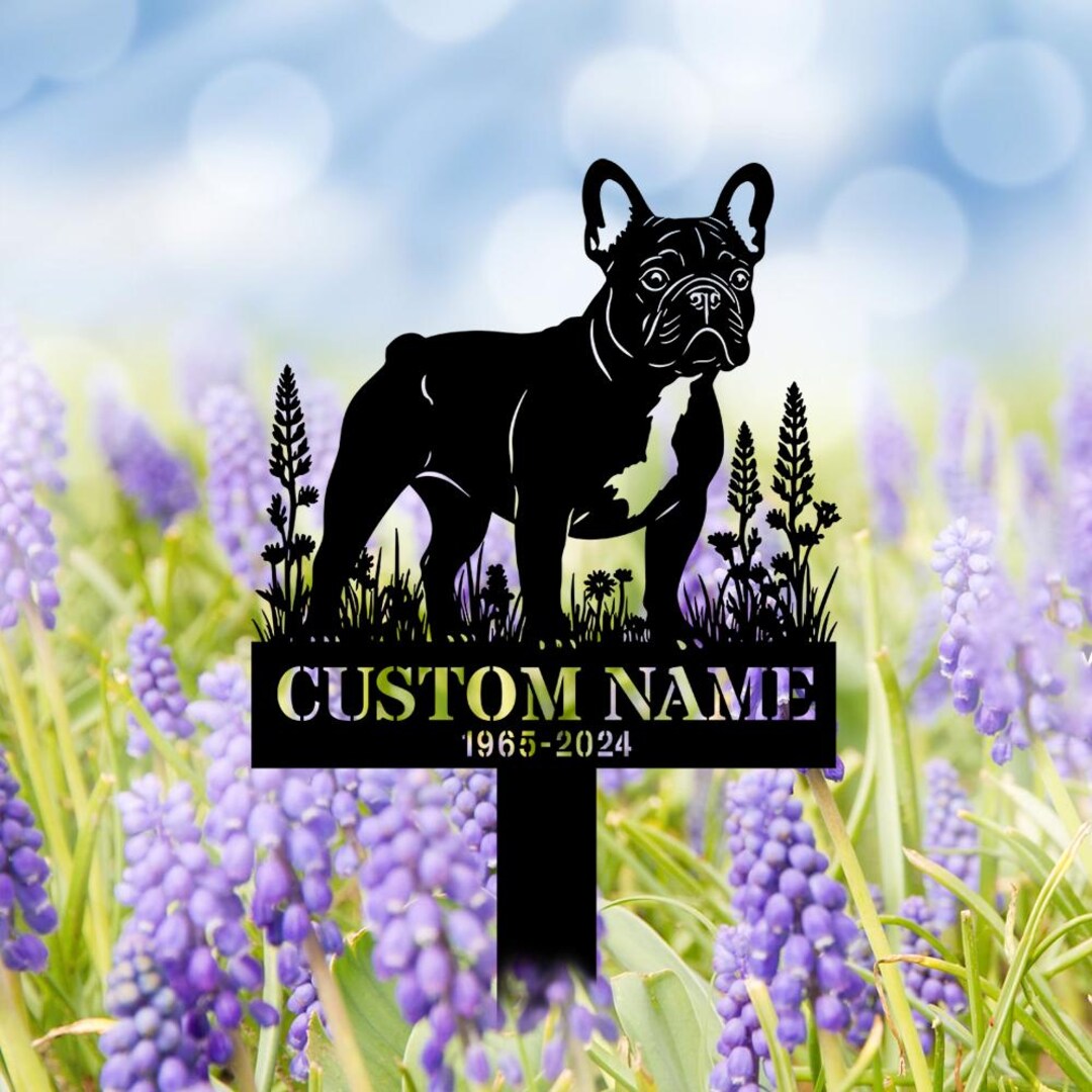 Personalized Bulldog Sign Metal, English Bulldog, Custom French Bulldog ...