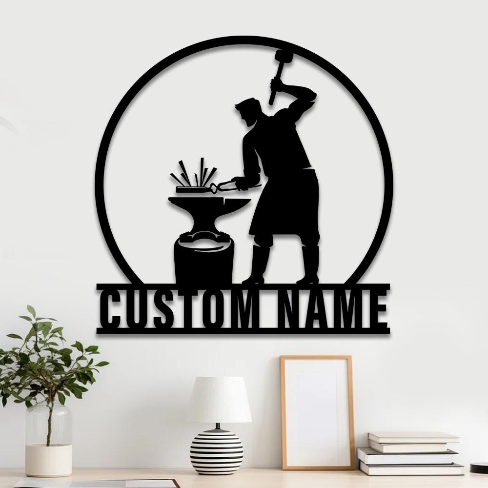 Custom Welder Blacksmith Metal Wall Art,personalized Blacksmith Name ...