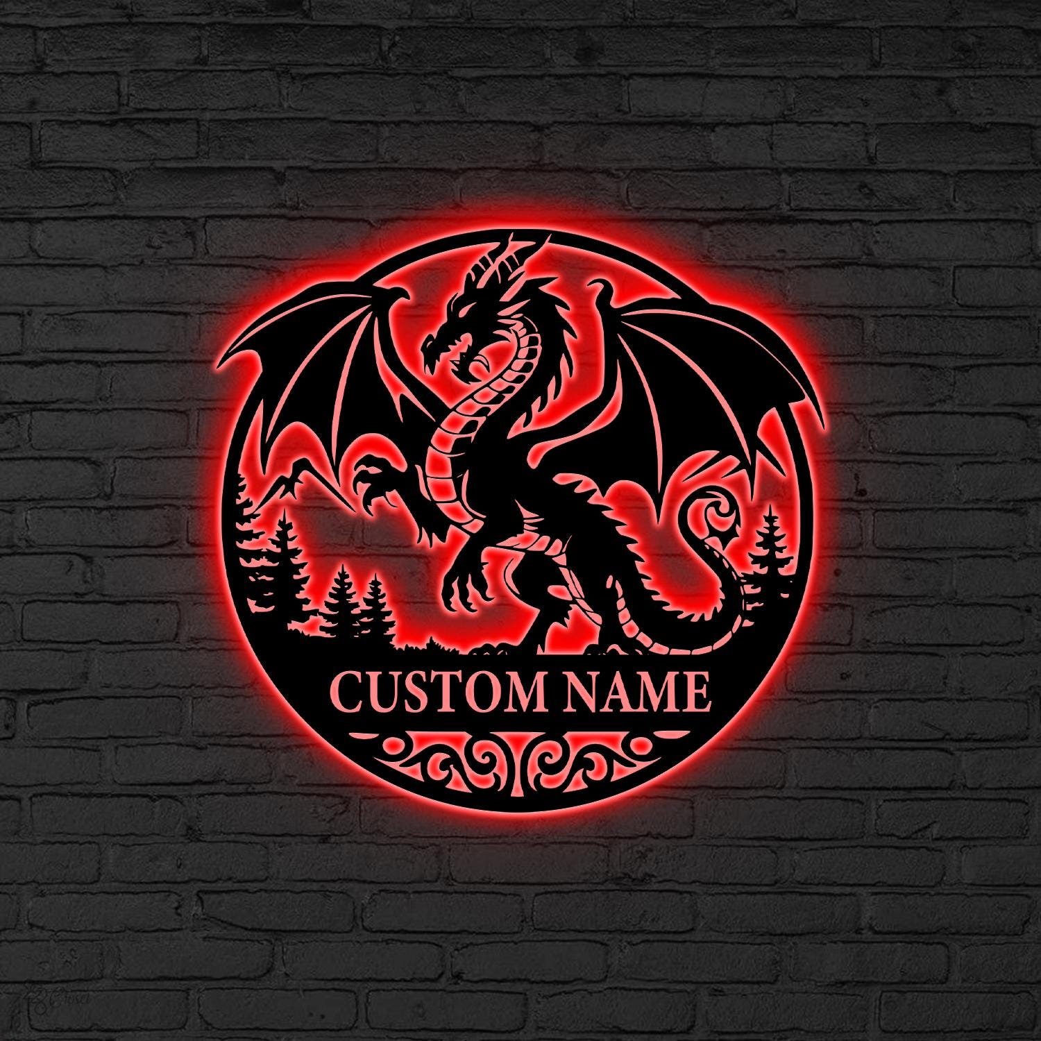 Custom Dragon LED Sign, Dragon Neon Sign With Personalized, Decor for ...