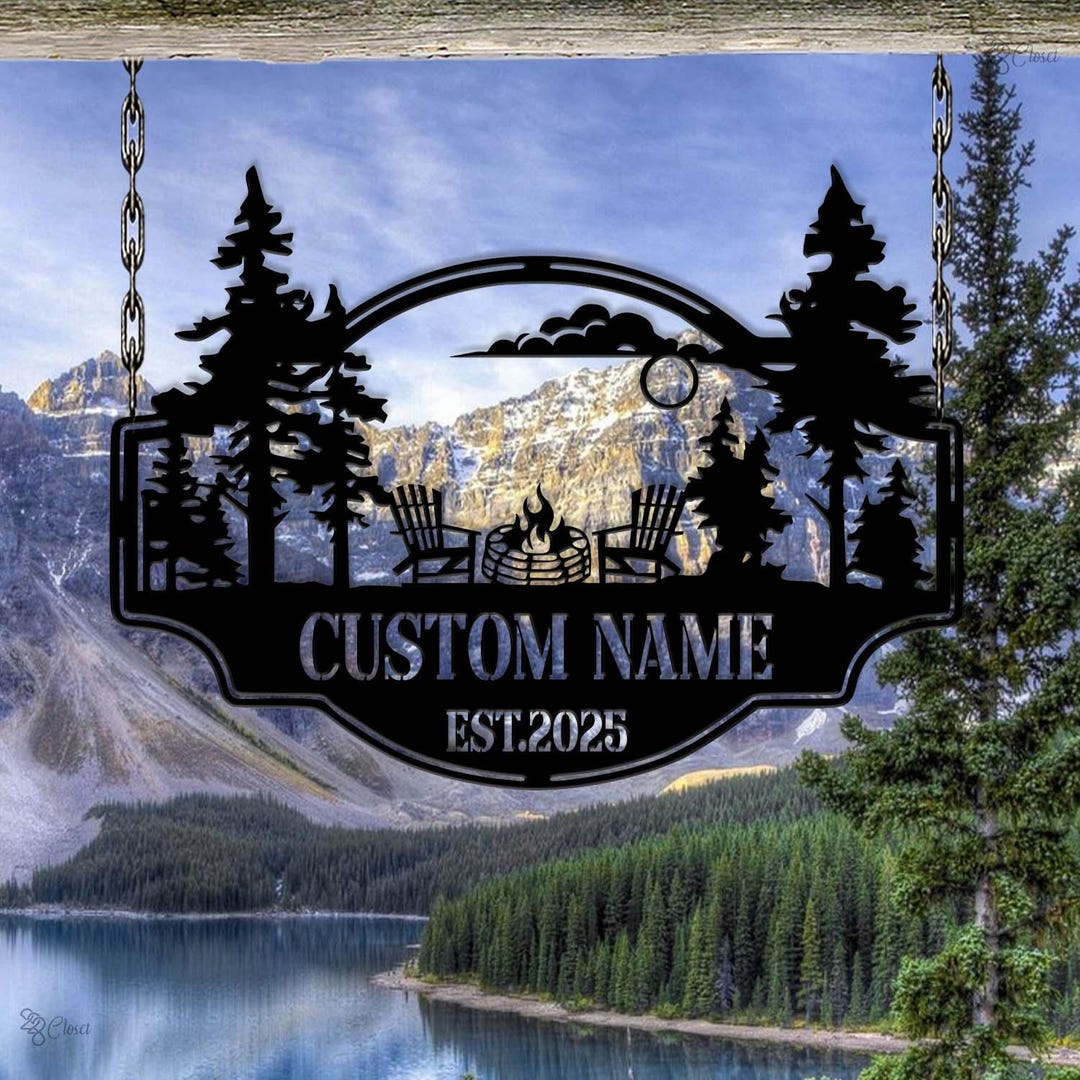 Custom Cabin Metal Sign, Cabin Sign, Lodge Decor, Cabin Decor, Cabin ...
