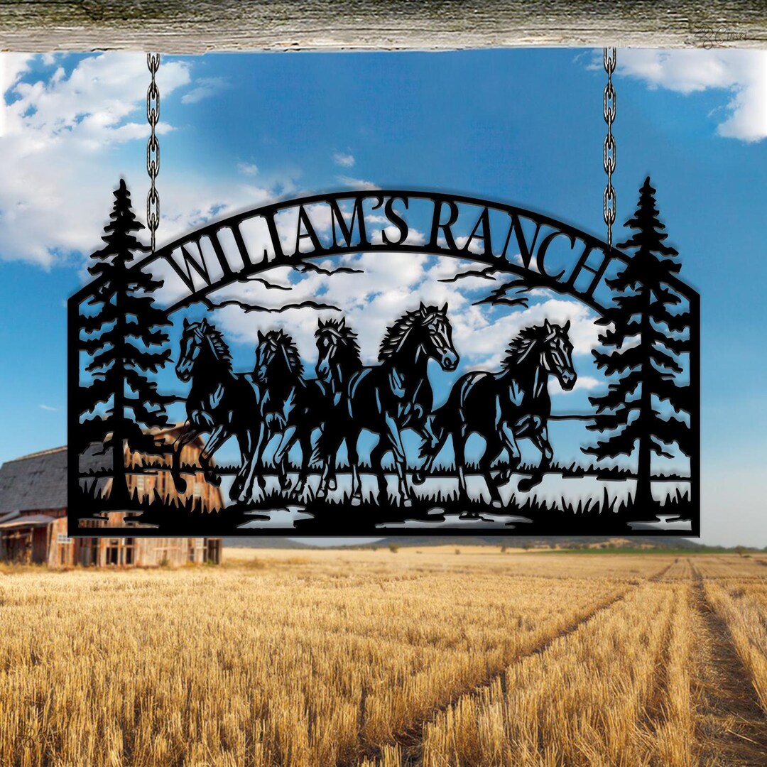 Custom Horse Sign Metal Horse Sign Horse Name Sign Custom Horse Gift ...