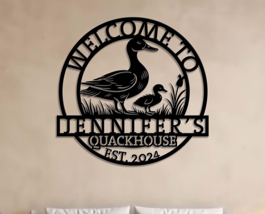 Personalized Duck Coop Sign, Metal Duck Quack House Sign, Custom Duck ...