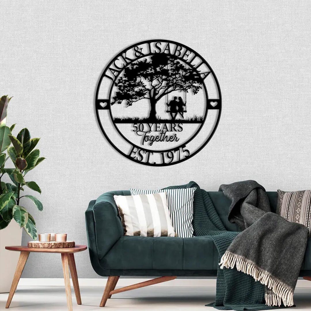 Custom 50th Anniversary Metal, Parent Anniversary, Golden Anniversary ...