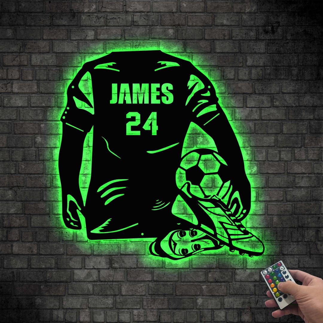 Custom Soccer Metal Sign,personalized Soccer Player Name & Number Sign ...