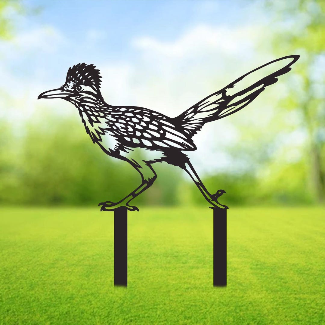 Roadrunner Metal Sign Garden, Roadrunner Yard Art Stake, Roadrunner ...