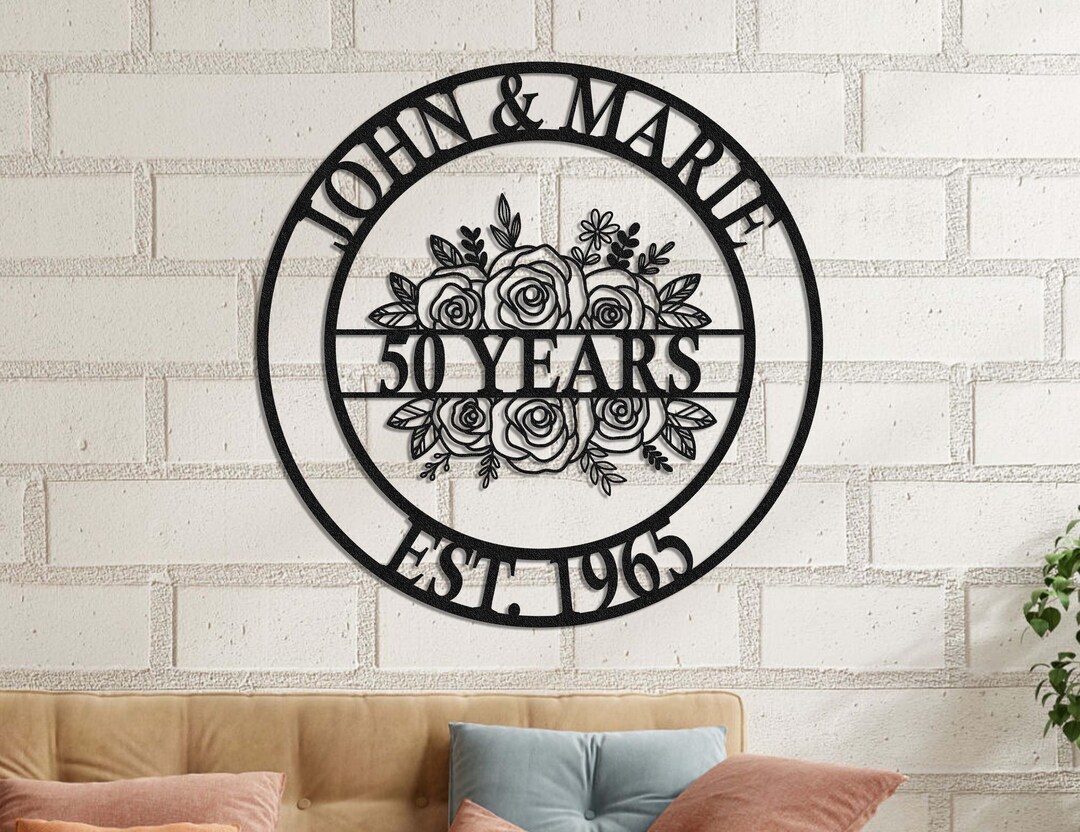 Personalized Metal Anniversary Sign / Anniversary Gift / Anniversary ...
