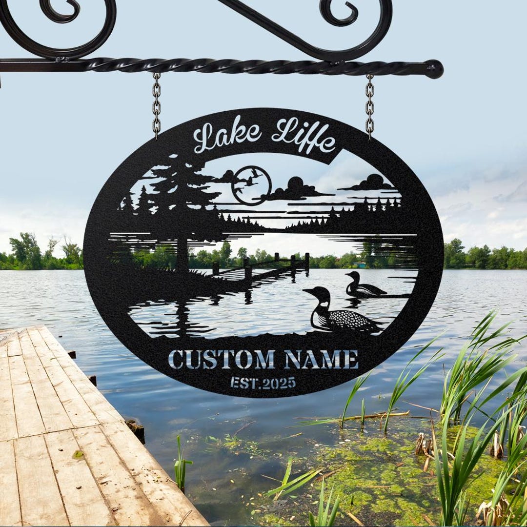 Personalized Loon Metal Sign, Lake House Sign,custom Lake Loon Sign ...