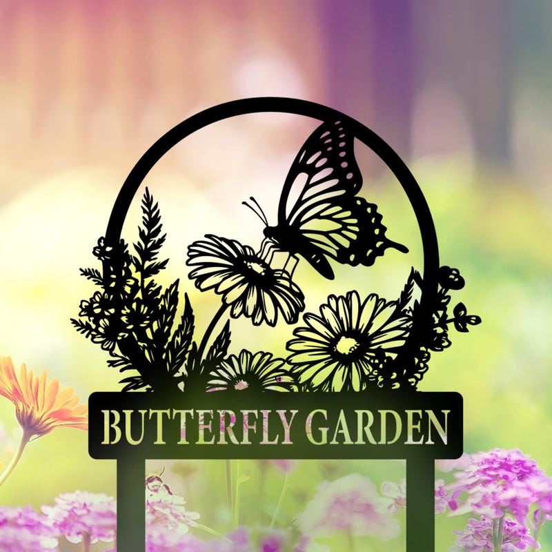 Butterfly Garden Sign - Etsy