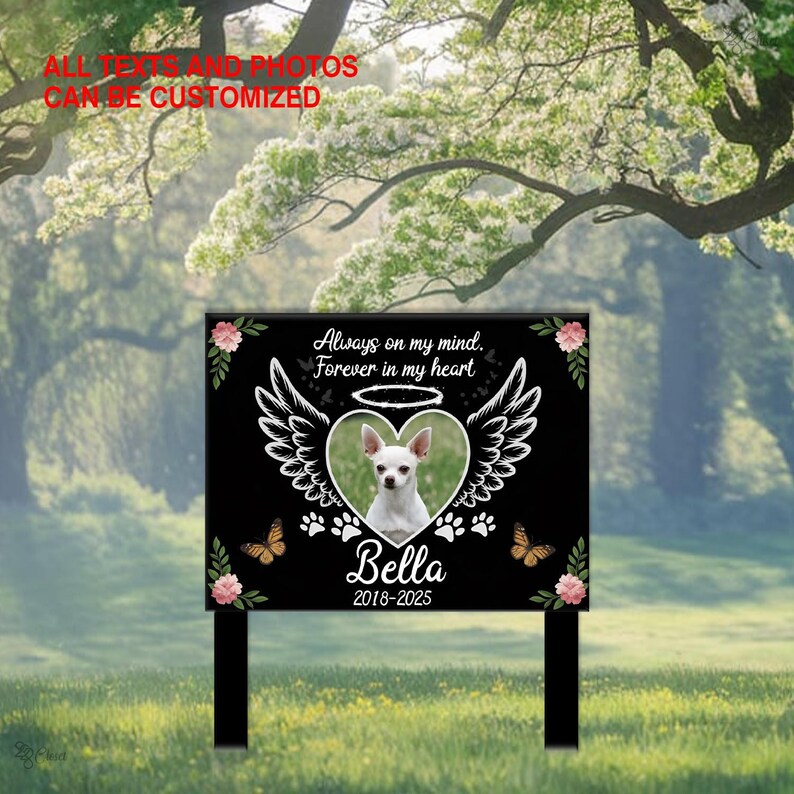 Personalized Pet Memorial Sign, Personalized Pet Loss, Outdoor Pet ...