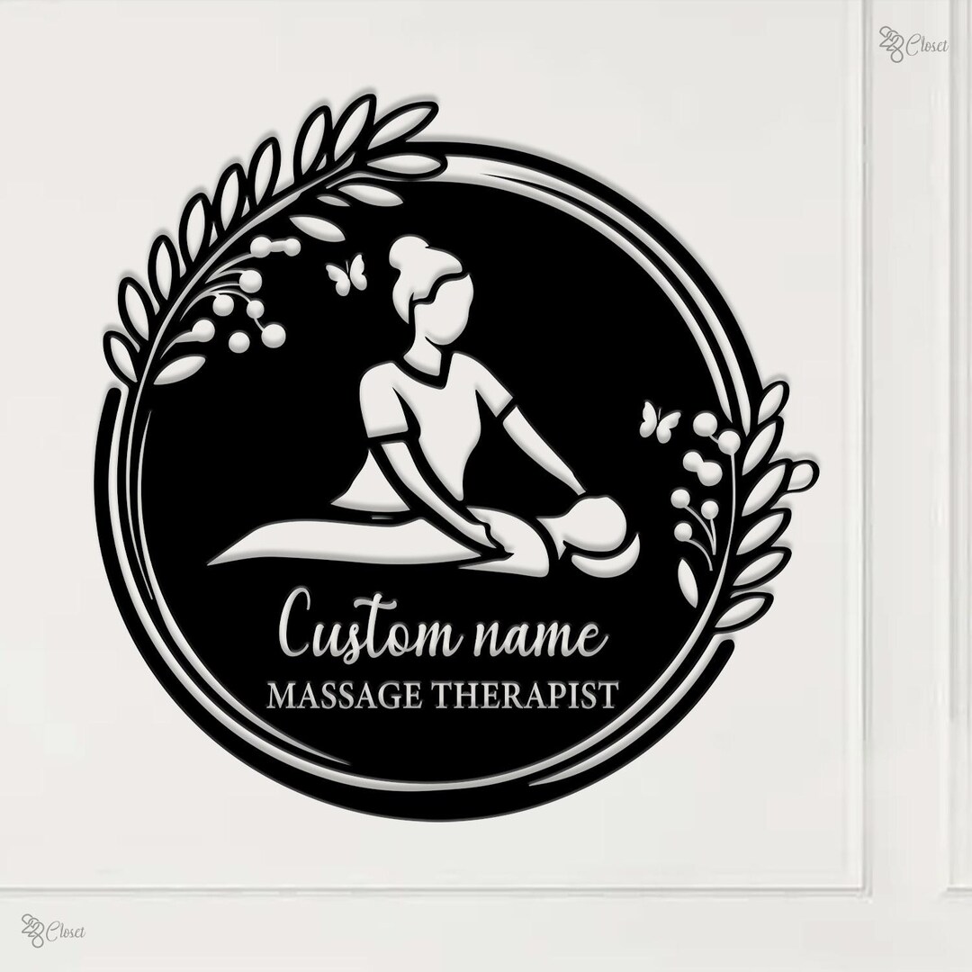 Custom Massage Therapist Metal Sign Wall Art, Personalized Therapist ...