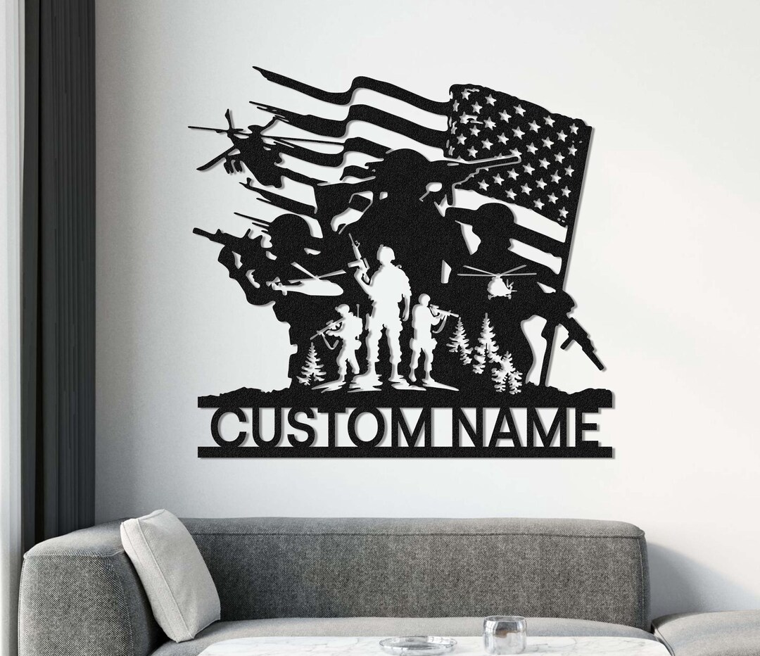 Personalized Soldier Military Army Metal Sign Wall Art , US Soldier ...