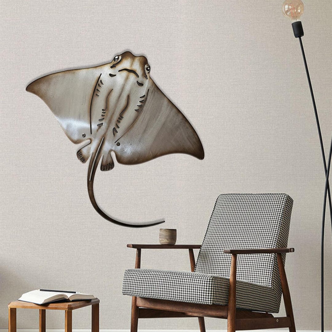 Stingray Fish Metal Wall Decor, Stingray Fish Decor,housewarming Gift ...