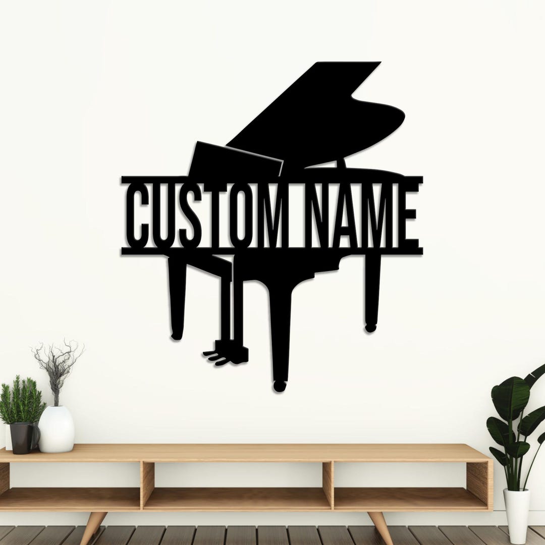 Custom Piano Metal Sign, Personalized Piano Metal Wall Art, Music Room ...