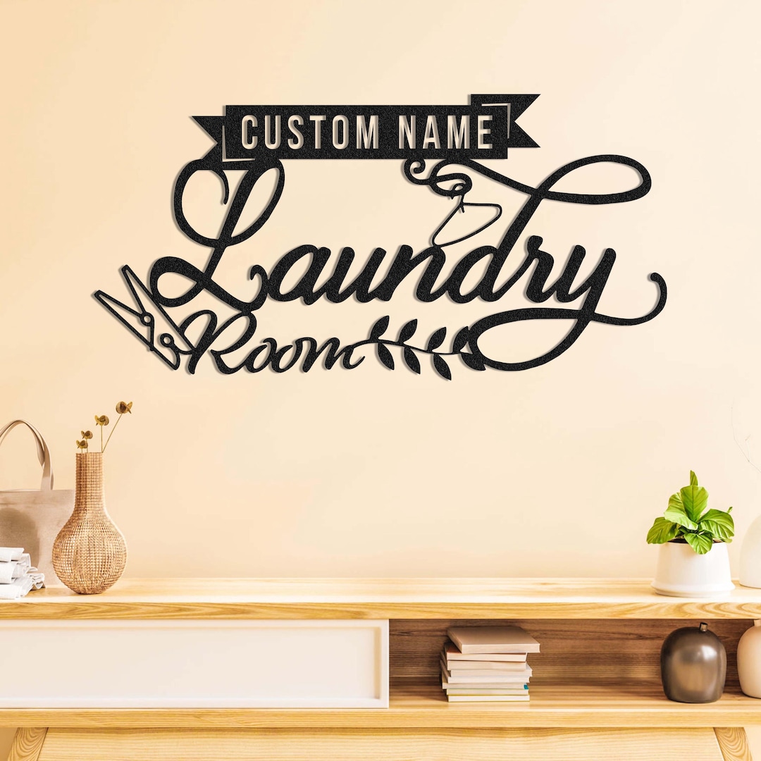 Personalized Laundry Room Sign Metal, Custom Laundry Metal, Metal ...