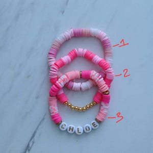 Custom Clay Beaded Bracelets With Names - Etsy