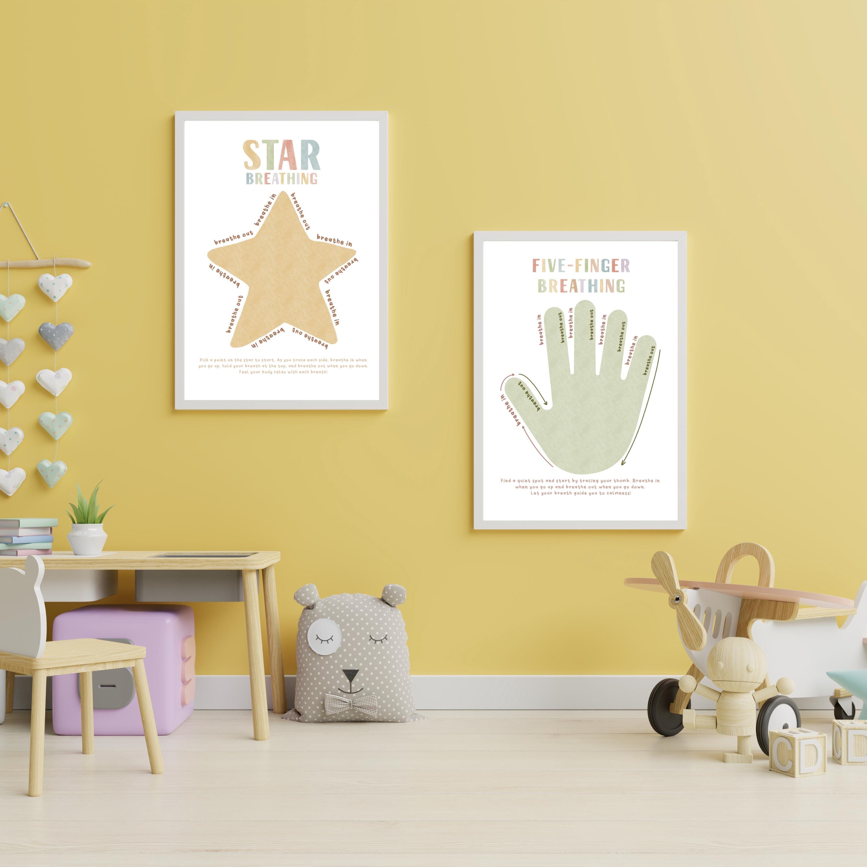 Set of 2 Five-finger Breathing and Star Breathing Printable Posters for ...