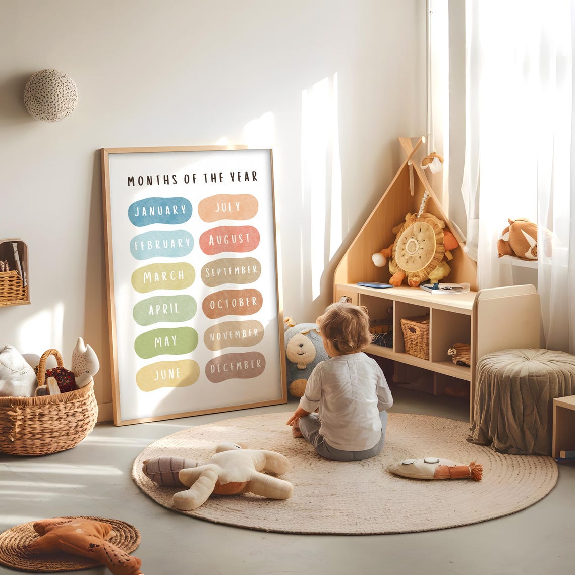 Colorful Months of the Year Poster for Kids - Educational Print ...