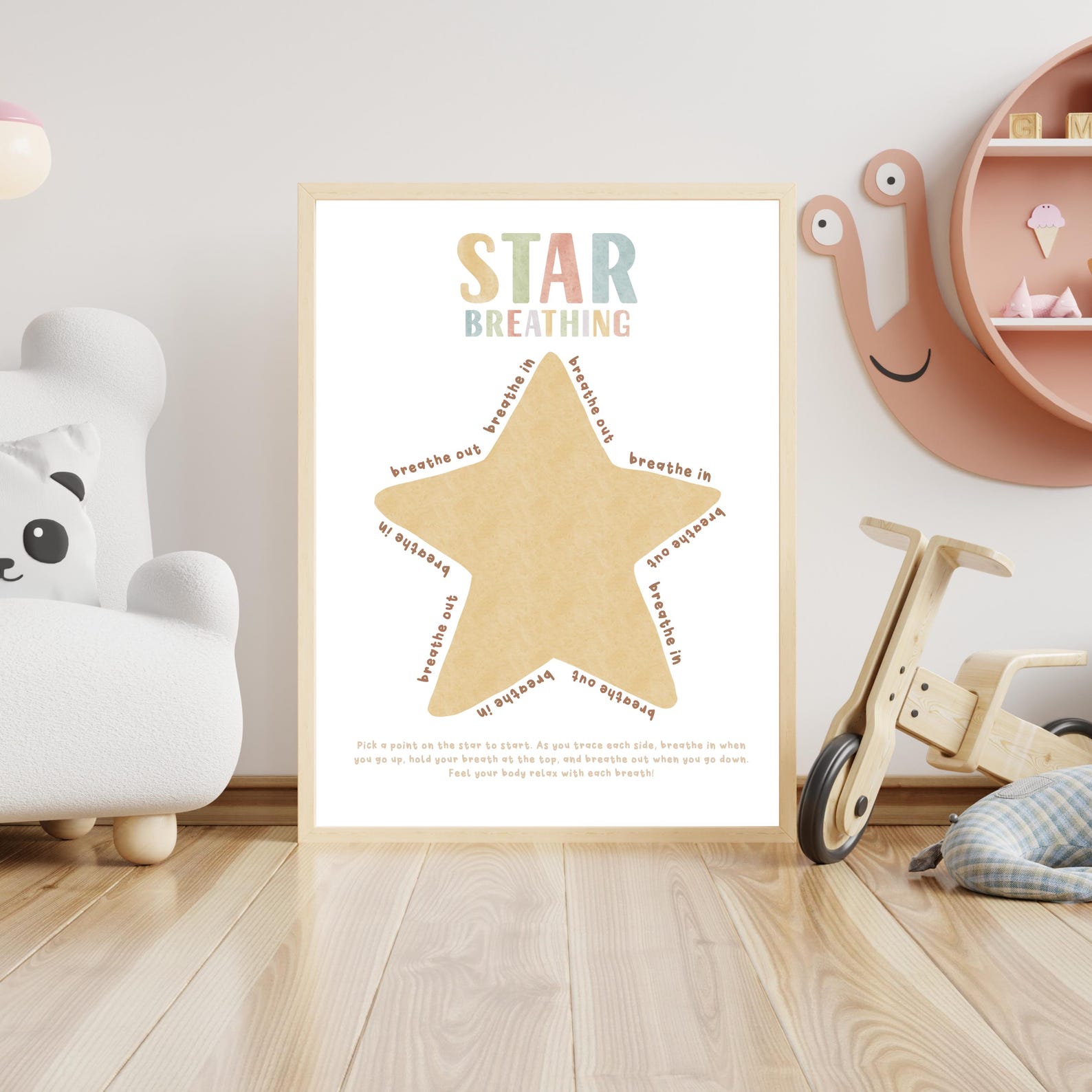 Set of 2 Five-finger Breathing and Star Breathing Printable Posters for ...