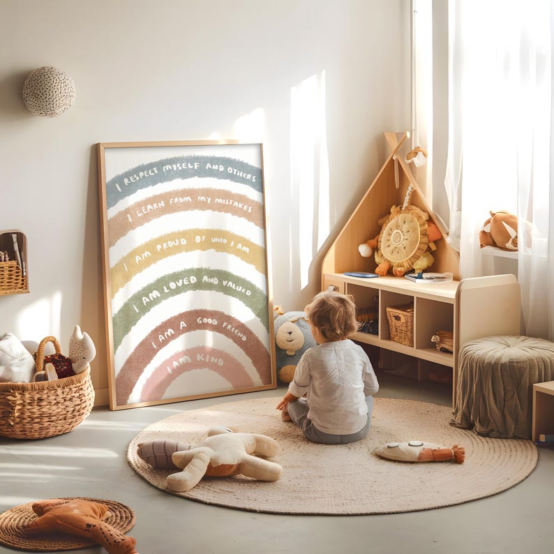 Affirmation Wall Art for Kids, Positive Affirmations for Kids, Kids ...