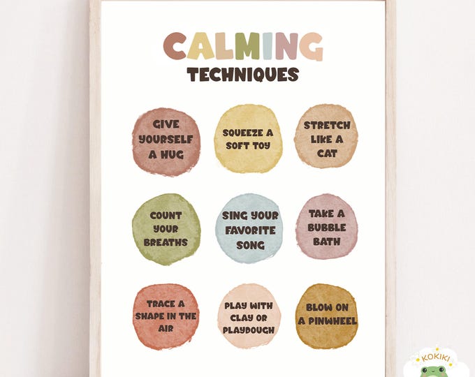 Calming Techniques for Kids - Printable Guide, Children’s Calming Guide ...